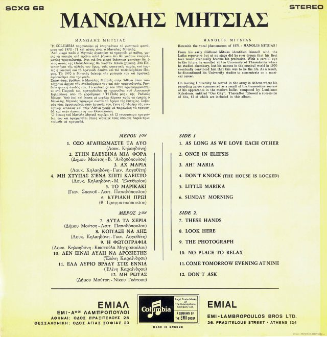 Μανώλης Μητσιάς - ΛΟΥΚΙΑΝΟΣ ΚΗΛΑΗΔΟΝΗΣ